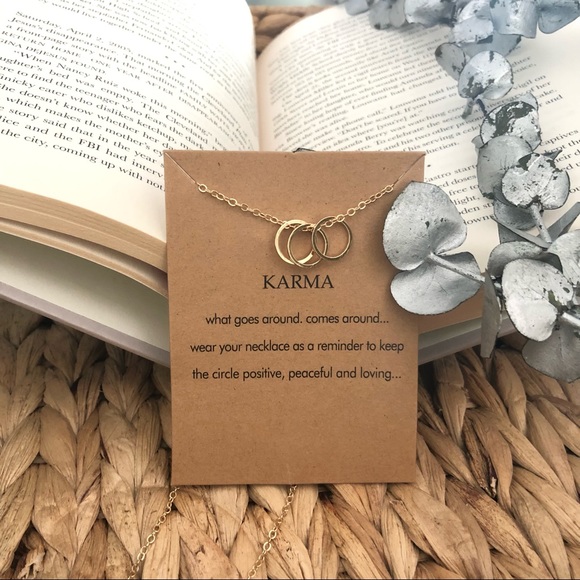Jewelry | Karma Gold Necklace | Poshmark